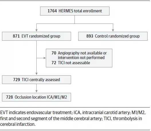 Jama Neurol：卒中起病至腹股沟穿刺的时间间隔与成功再灌注之间的联系 - 脑医汇
