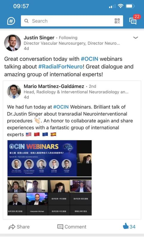 OCIN WEBINARS第三期回顾 | 经桡vs经股：经桡入路是神经介入的未来趋势吗？ - 脑医汇